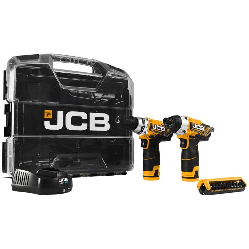 JCB 12V TWIN PACK 2.0AH BATTERIES IN W-BOXX 102 POWER TOOL CASE 21 ...