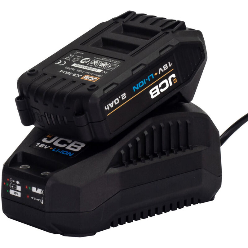 JCB 18V 2.0Ah Lithium-ion Battery and 2.4A Fast Charger 21-20LIBTFC