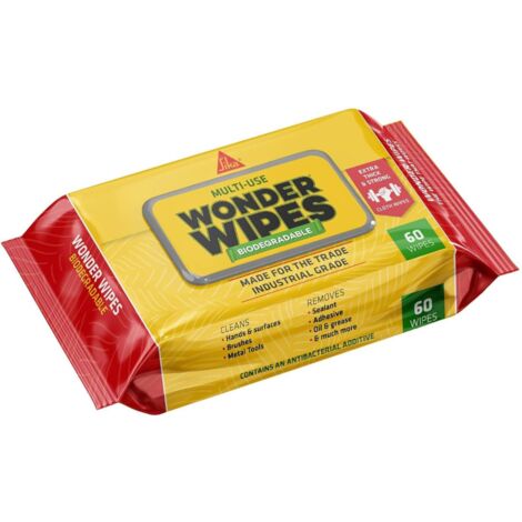 Sika - Biodegradable - Wonder Wipes - Multi-Use Cleaning Wipes - 60 Pack