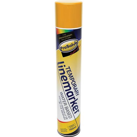 Prosolve Yellow Temporary Line Marking Construction Spray Paint 750ml
