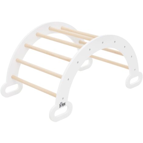 Joyz Arche d'Escalade pour Enfants, Blanc, Bascule en Bois, 74x41x38,5 ...