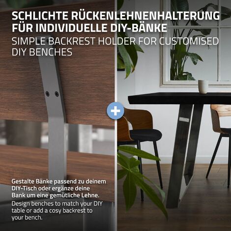 ML-Design Lot de 2 Pièces de Support de Dossier, lxpxh: 50 x 90 x 345 ...