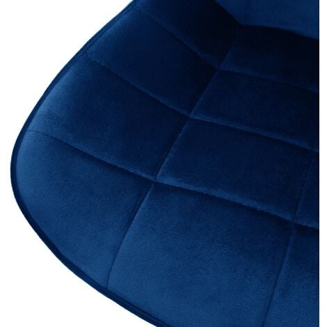 ML-Design Chaise de Bureau, Bleu, en Velours, Réglable en Hauteur, Assise Rembourrée avec ...