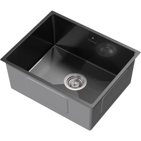 ML-Design Évier de Cuisine en Acier Inoxydable, 50x40 cm, Anthracite ...