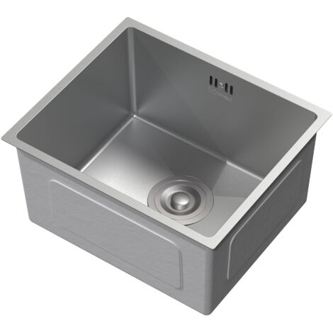ML-Design Évier de Cuisine en Acier Inoxydable, 34x40 cm, Argenté, avec ...