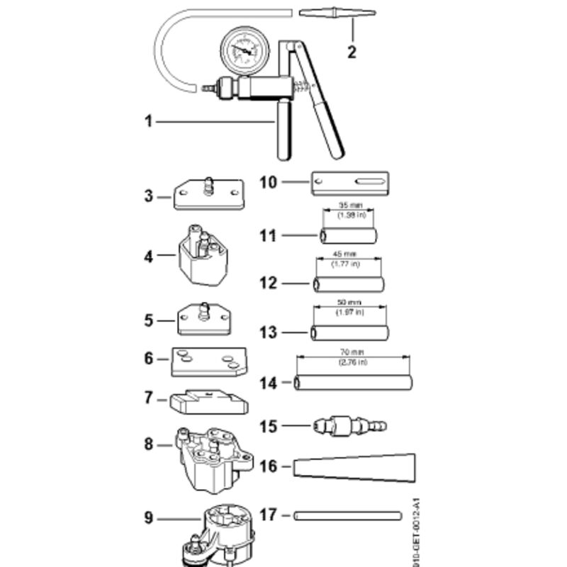 Attrezzatura strumento di prova motosega ORIGINALE STIHL 00008901701 ...