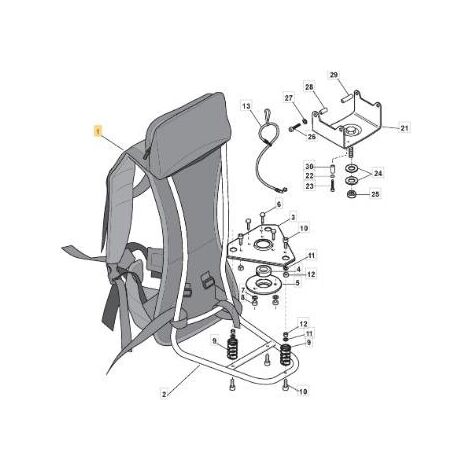 BRETELLE FLEX C/SCHIENALE ZAINO PROF ORIGINALE STIGA - 123046003/0
