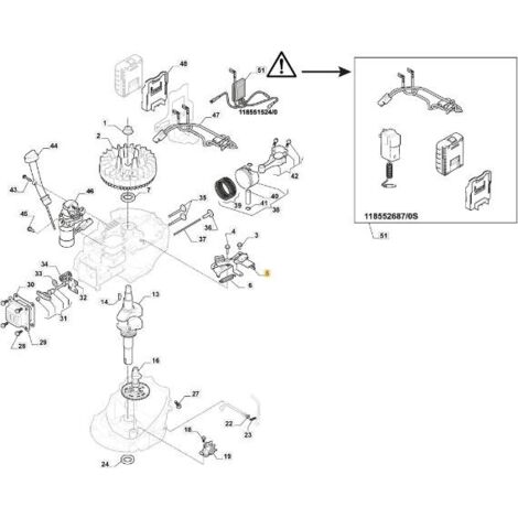 ASSIEME FRENO VOLANO ORIGINALE STIGA - 118551521/0