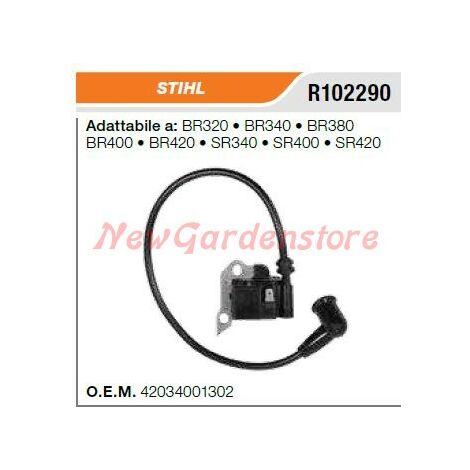 Bobina di accensione STIHL soffiatore BR320 340 380 400 R102290 4203-400-1302