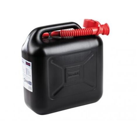 Tanica benzina con prolunga capacita' 10 LT colore nero in plastica