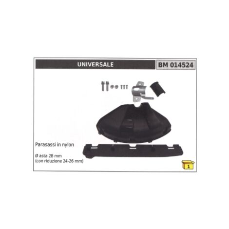 Parasassi in nylon UNIVERSALE per decespugliatore asta Ø 28mm riduzione ...