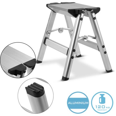 STAHLWERK Scala pieghevole KT-1 ST con portata di 120 kg Scala in alluminio Scala pieghevole