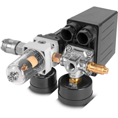 STAHLWERK pressostato 0-10 bar Regolatore di pressione con manometro ...