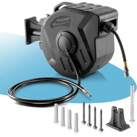 STAHLWERK Enrollador automático de manguera de aire comprimido 20m 8 bar