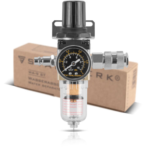 STAHLWERK WA-9 ST separador de agua hasta 9 bar Unidad de mantenimiento ...