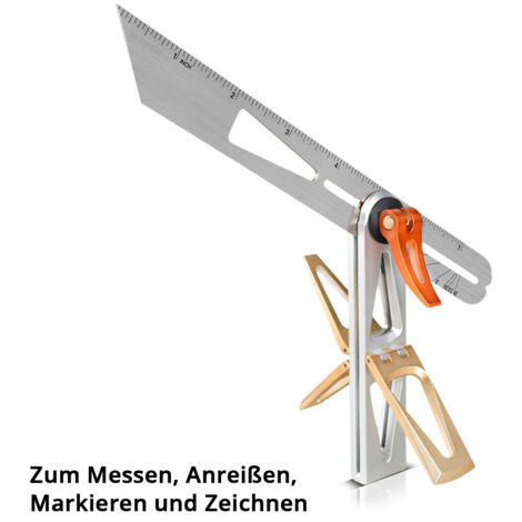STAHLWERK bisel con tope, medición precisa, trazar, marcar, dibujar
