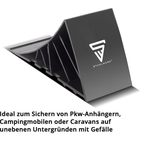 STAHLWERK Calzos de rueda con soporte GT-01 ST juego de 4 hasta 1,5t de ...