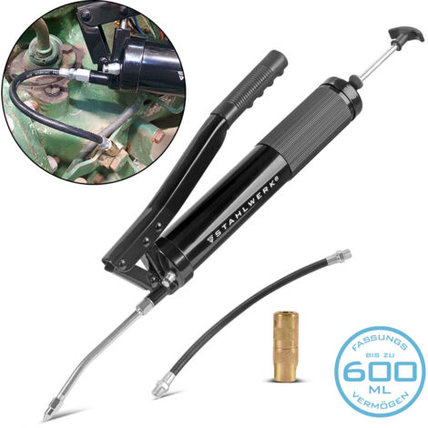 STAHLWERK Pistola de engrasar manual 600 ml 550 bar Pistola de engrasar ...