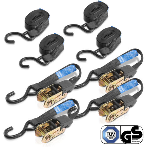 STAHLWERK Correas tensoras ZG-800 ST con carraca + gancho 400 kg de ...