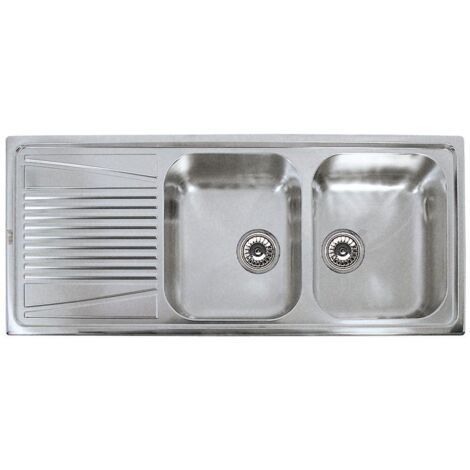Lavello Elleci Incasso 2 vasche 116x50 River 500 Vasche a Sinistra ...