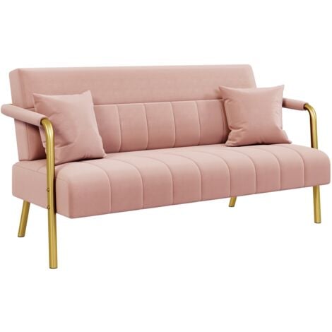 Pink loveseat sofa store