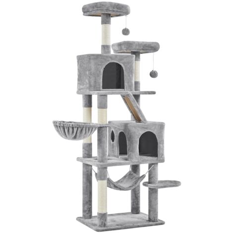 Yaheetech 181.5cm H Multi Level Cat Tree with 2 Cozy Perches and ...