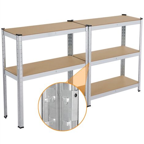 Yaheetech 71"H 2PCS 5-Tiers Metal Storage Shelf Adjustable Display ...