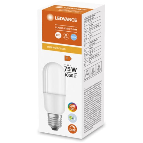 Ledvance/Osram Lampadina LED "Classic" E27 11W 1050Lm 6500K 200º IP20 Dimmerabile