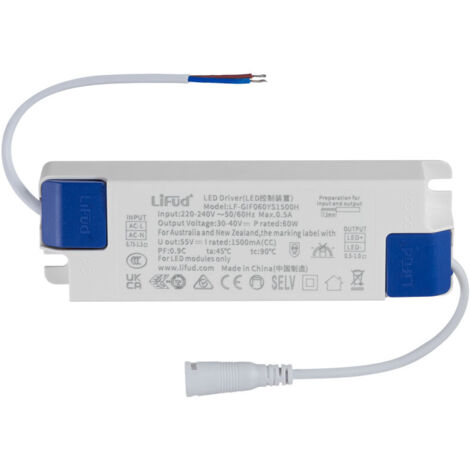 Pannello LED 60W 6000Lm 4200ºK 60x60x3Cm 40.000H Driver Lifud [HO-LPT ...