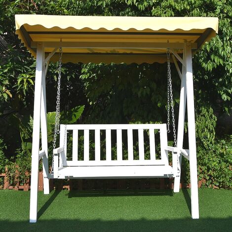 Hollywood swing White Grey Garden Garden swing appeso altalena tetto in ...