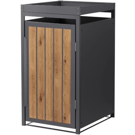 ML-Design Copribidone per Spazzatura 1 Bidone 240L 68x80x124 cm in ...
