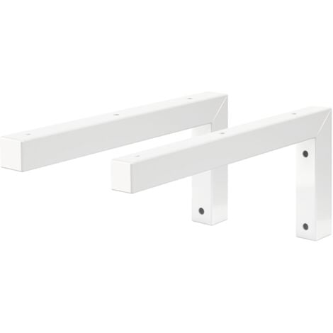 ML-Design Set di 2 Staffe a Muro Design ad L 300x150 mm in Acciaio ...