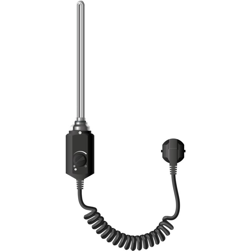 Luxebath Elemento Calefactor Eléctrico 600W de Acero Inoxiable Negro ...