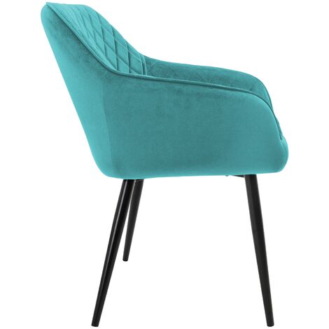 ML-Design Set 2x Sillas de Comedor Azul Turquesa, Petróleo Moderno ...