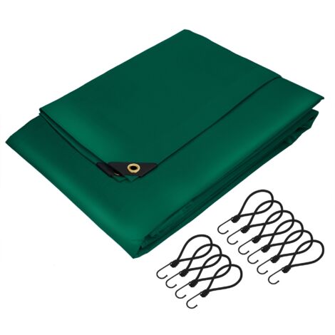 ECD Germany Lona de Protección Verde 3x5m Impermeable con Ojales 650g ...