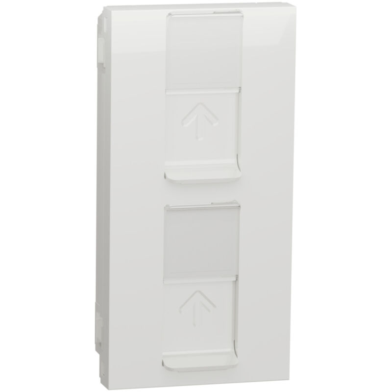 Tapa doble RJ45 Keystone blanca NU946218 de Schneider
