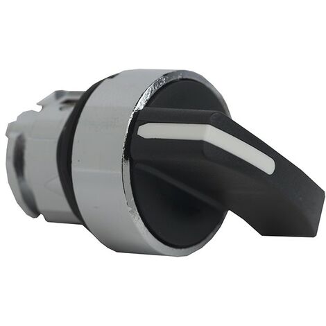 Cabeza selector negra 2 posiciones maneta larga ZB4BJ2 de Schneider