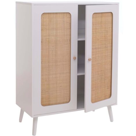 Highboard HHG-209, Kommode Schrank Sideboard, Staufächer, Kubu Rattan ...