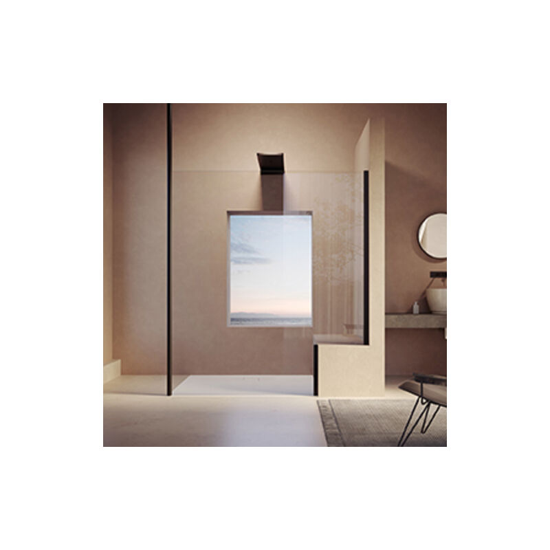 HÜPPE SolvaPro Paroi latérale seule, cadre partiel, largeur:90cm,