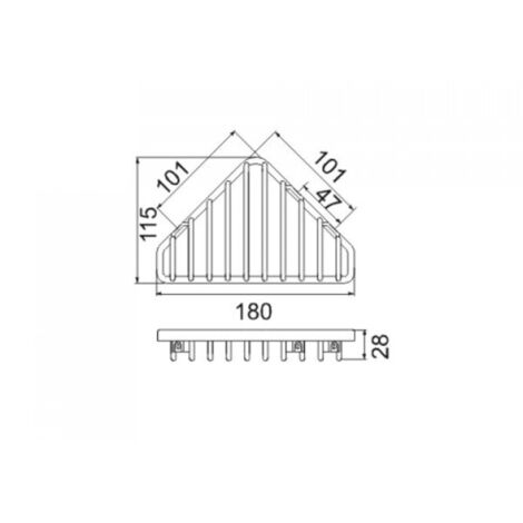 KEUCO tablette de douche d'angle, amovible, chromée, 24903010000