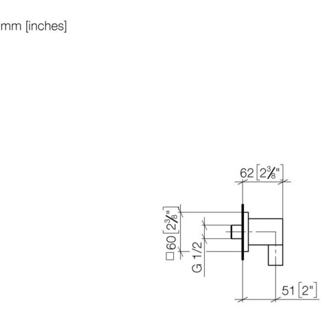 Dornbracht raccord mural coudé, 28450980-00
