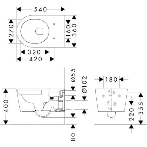 Hansgrohe EluPura S - WC suspendu avec siège SoftClose, AquaFall ...