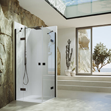 HÜPPE SolvaPro porte battante avec segment fixe, fixation à