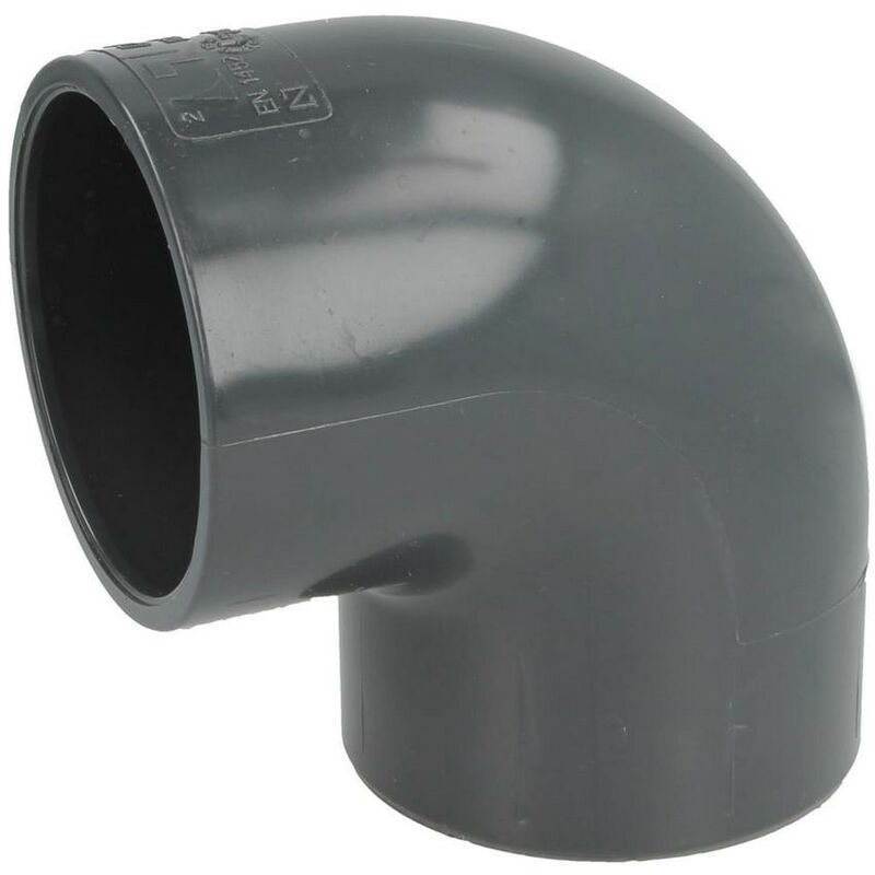 Coude PVC 90° 63 x 63 mm manchon adhésif