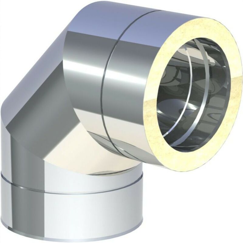 Coude inox 90° tuyau d'échappement Ø 150 mm