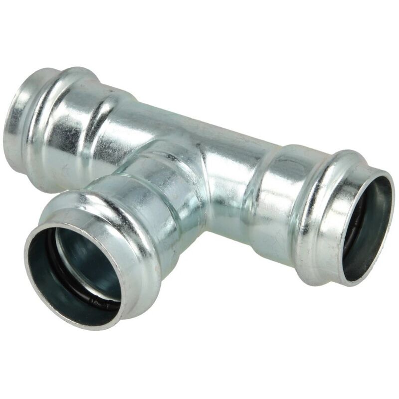 Raccord à sertir en acier C raccord T 22 mm F/F/F contour V