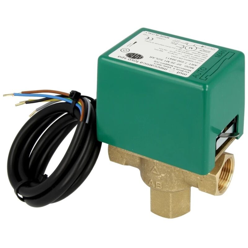 Vanne de zone 3 voies solaire MUT 3/4'' FF avec microrupteur auxiliaire