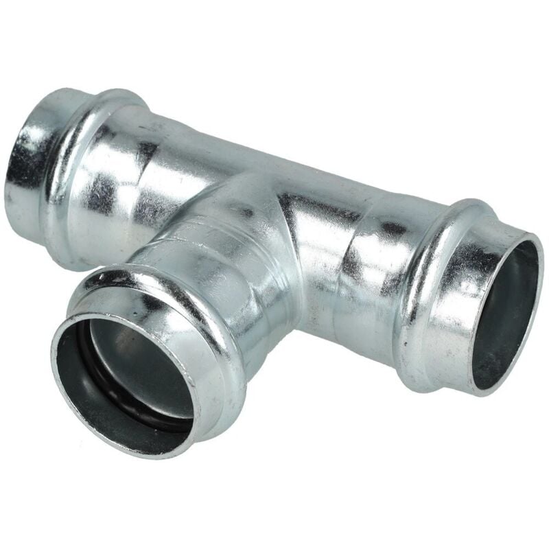 Raccord à sertir en acier C raccord T 54 mm F/F/F contour V