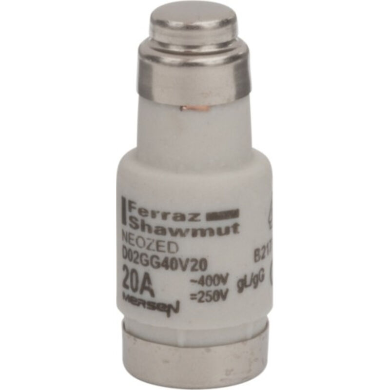 Fusible’’gG’’D02, 20A, E18 AC 400V / DC 250V