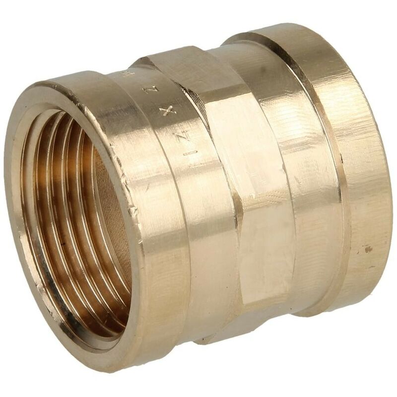 Raccord à visser laiton rouge manchon 1" FF/FF